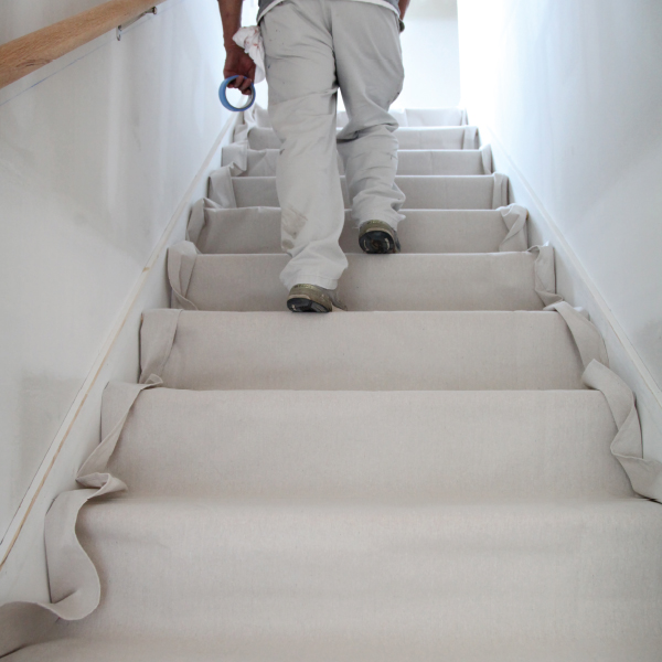 Slip Resistant White Drop Sheet - Smart Grip® Drop Sheet - Trimaco
